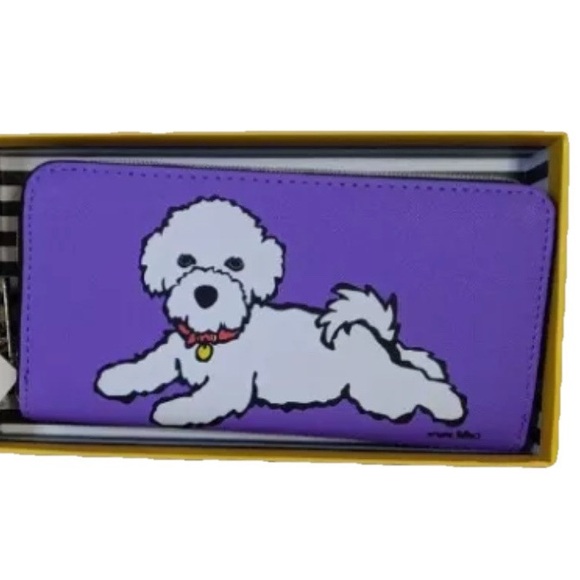 Marc Tetro | Dog | Marc Tetro White Bichon Frise Dog Womens Zip Wallet ...